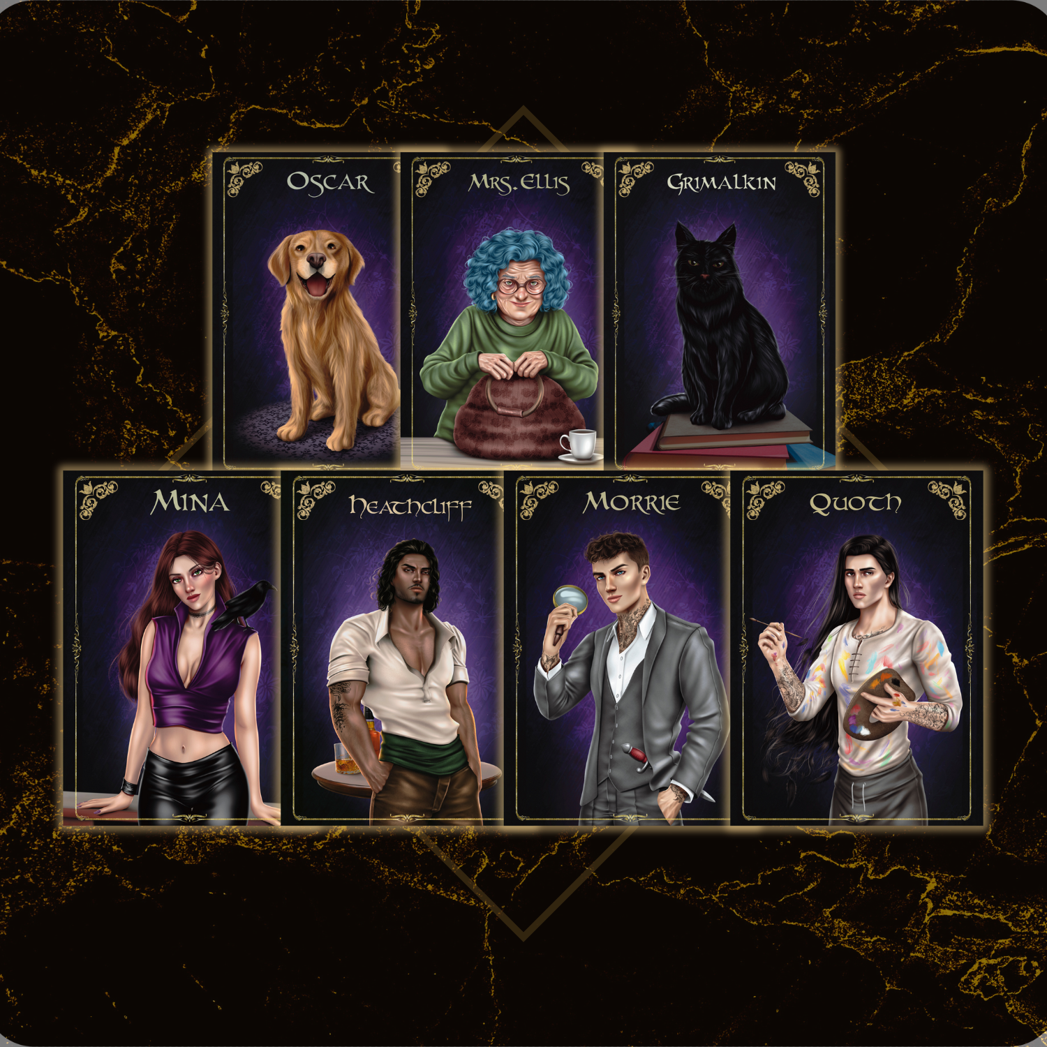 Nevermore Character Cards – Nevermore Bookshop